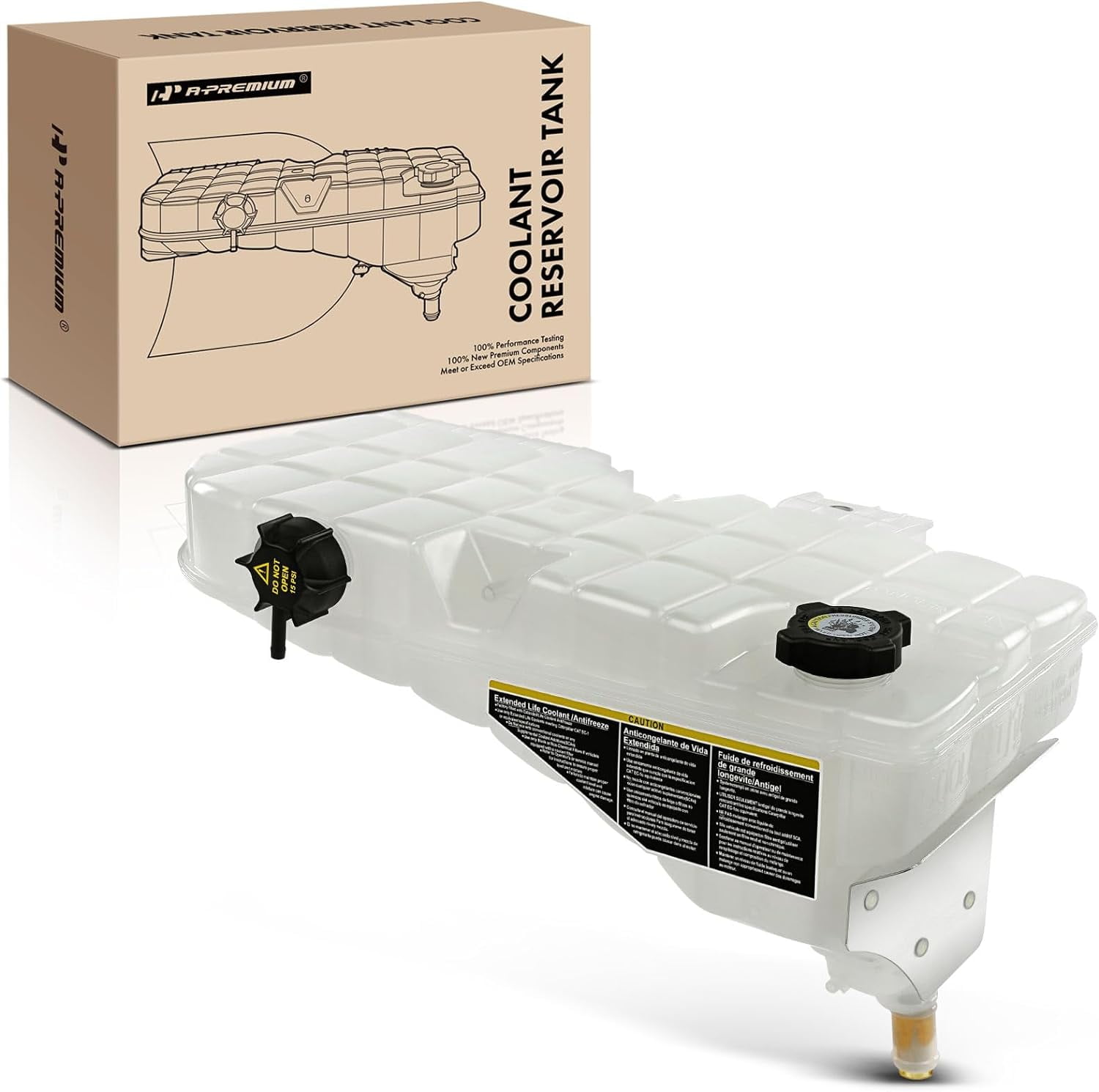 A-Premium Heavy Duty Engine Coolant Overflow Recovery Reservoir with ...