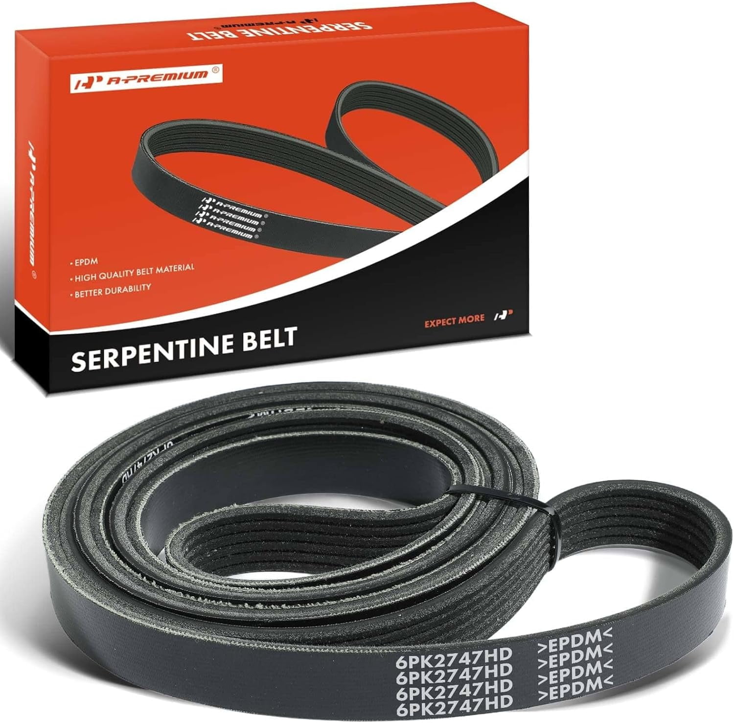 A-Premium Heavy-Duty Serpentine Drive Belt Compatible with Ford ...