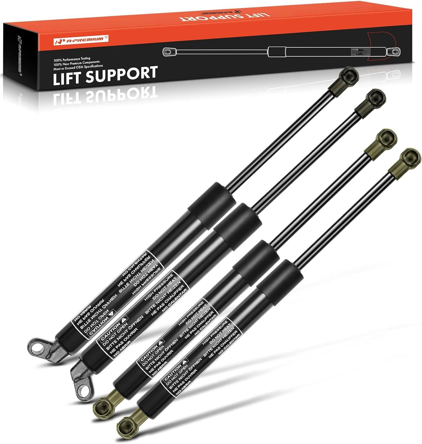 A-Premium Hood and Tailgate Rear Trunk Lift Supports Shock Struts ...