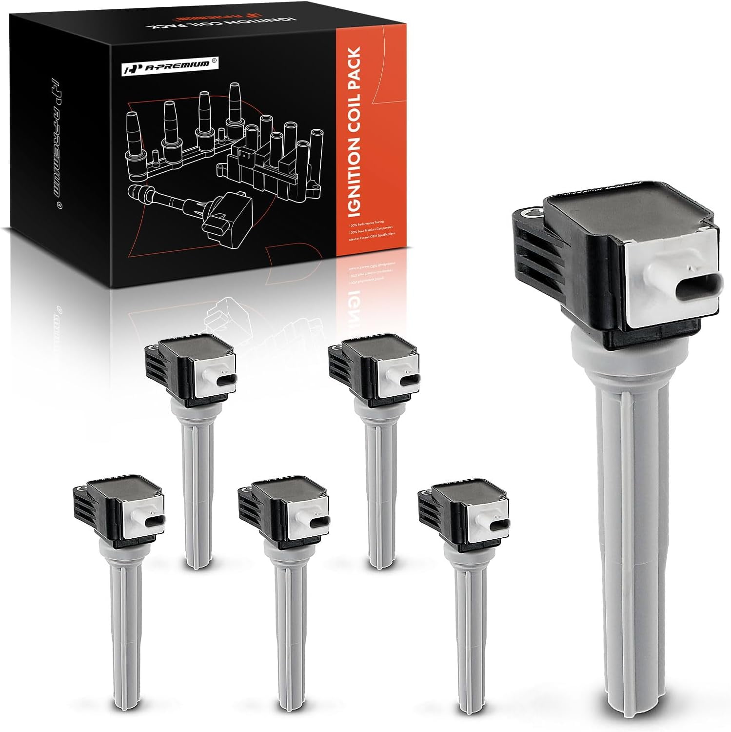 A-Premium Ignition Coil Pack Compatible with Ford Edge F-150 Fusion ...