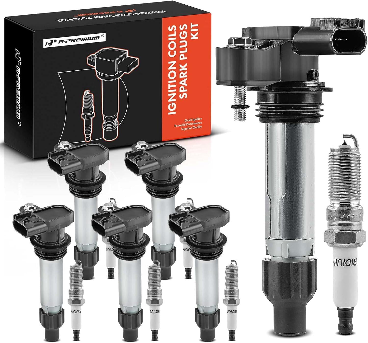 A-Premium Ignition Coils and Spark Plugs Kits Compatible with Chevrolet ...