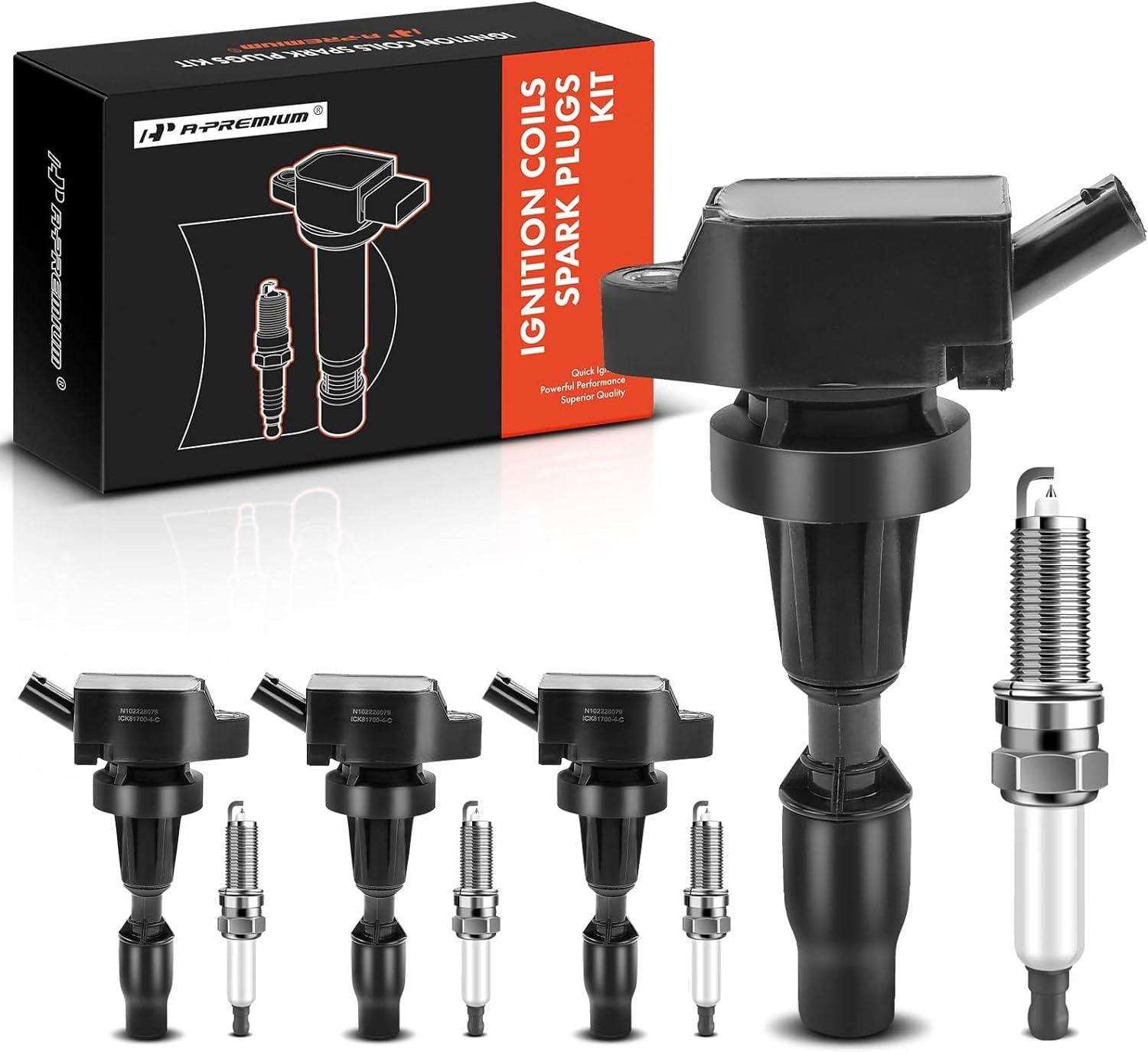 A-Premium Ignition Coils and Spark Plugs Kits Compatible with Hyundai ...