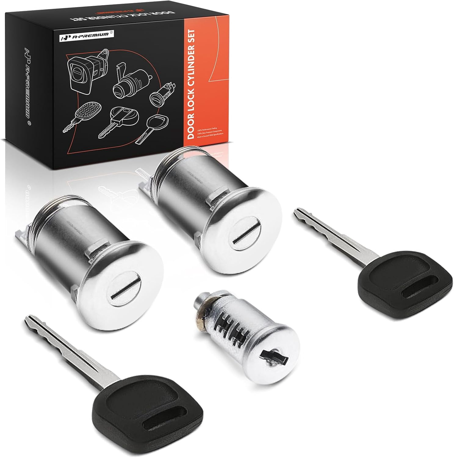A-Premium Ignition & Door Lock Cylinder Kit with Keys Compatible with ...
