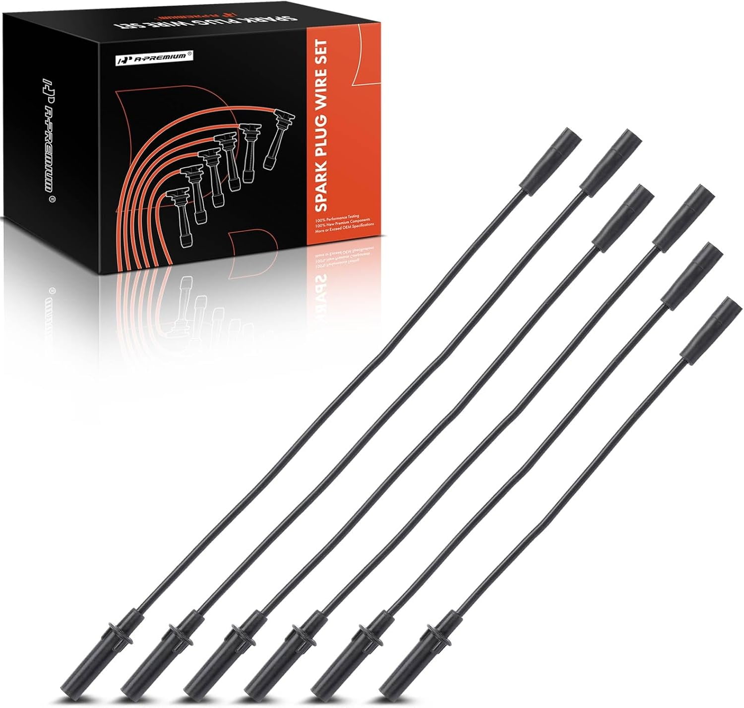 A-Premium Ignition Spark Plug Wires Set of 6 Compatible with Dodge ...