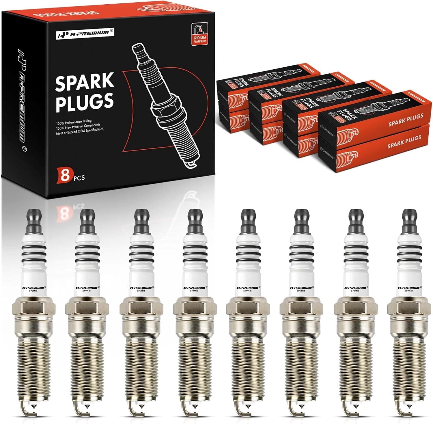 A-Premium Iridium Platinum Spark Plugs Compatible with Chevrolet ...