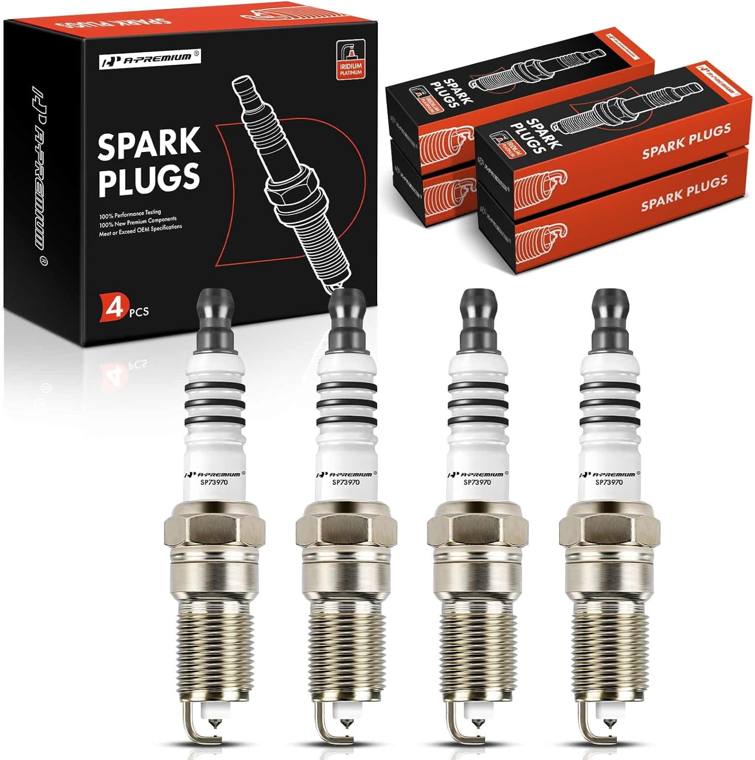 A-Premium Iridium & Platinum Spark Plugs Compatible with Ford Taurus ...