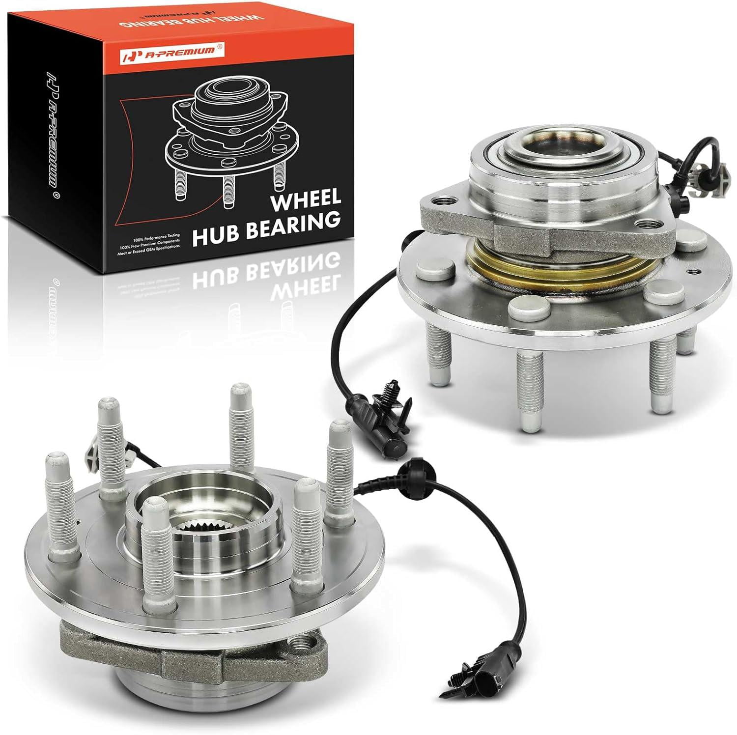 A-Premium Pair [2] Front Wheel Bearing and Hub Assembly Compatible with ...