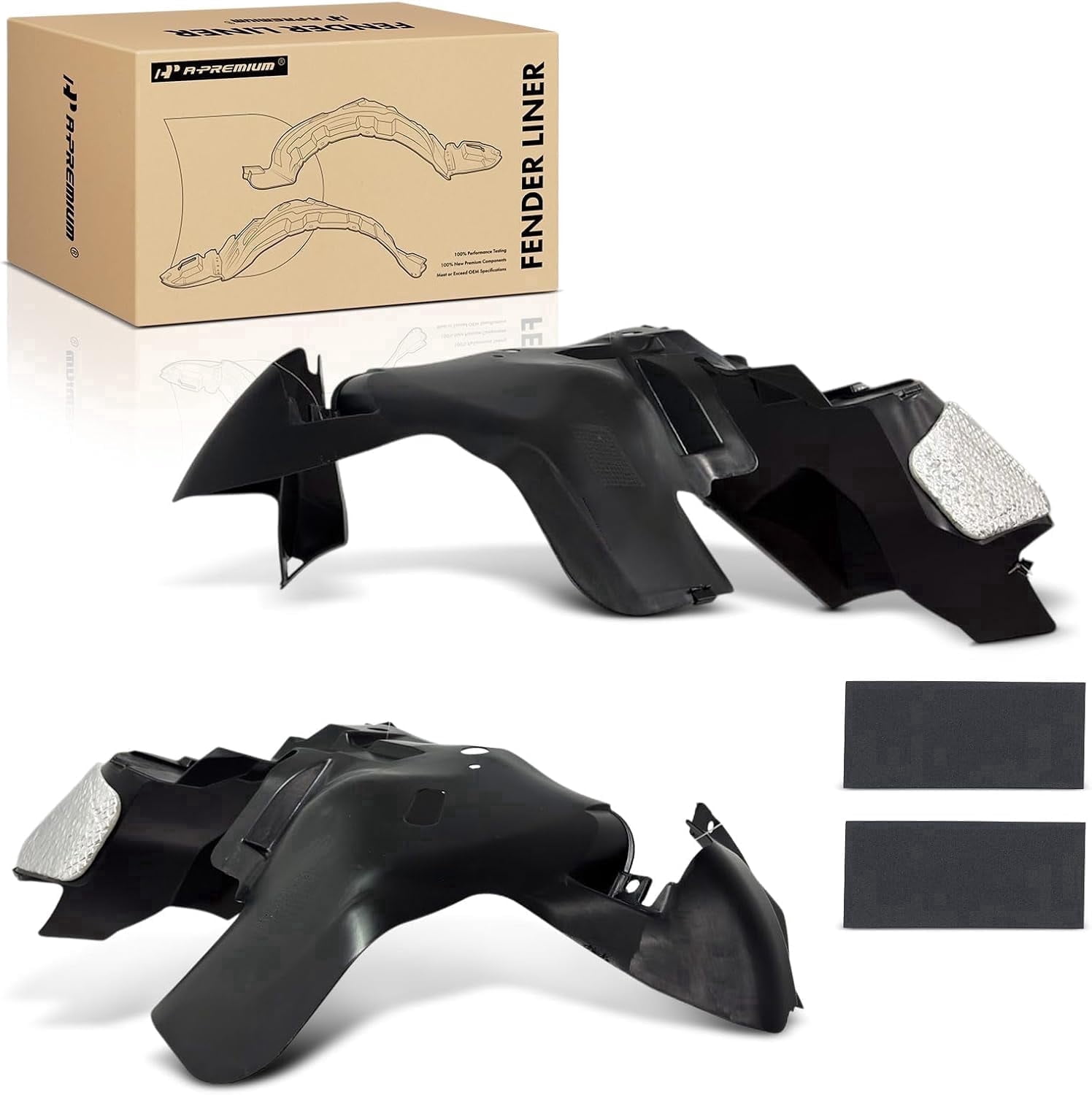 A-Premium Pair Front Inner Fenders Liner Splash Shield Set with Clips ...