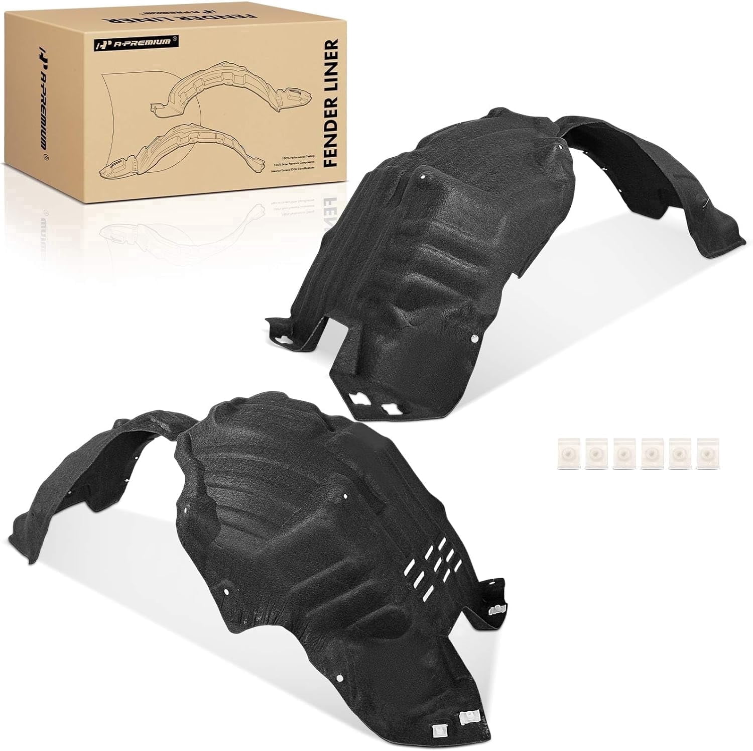 A-Premium Pair Front Inner Fenders Liner Splash Shield Set - Compatible ...