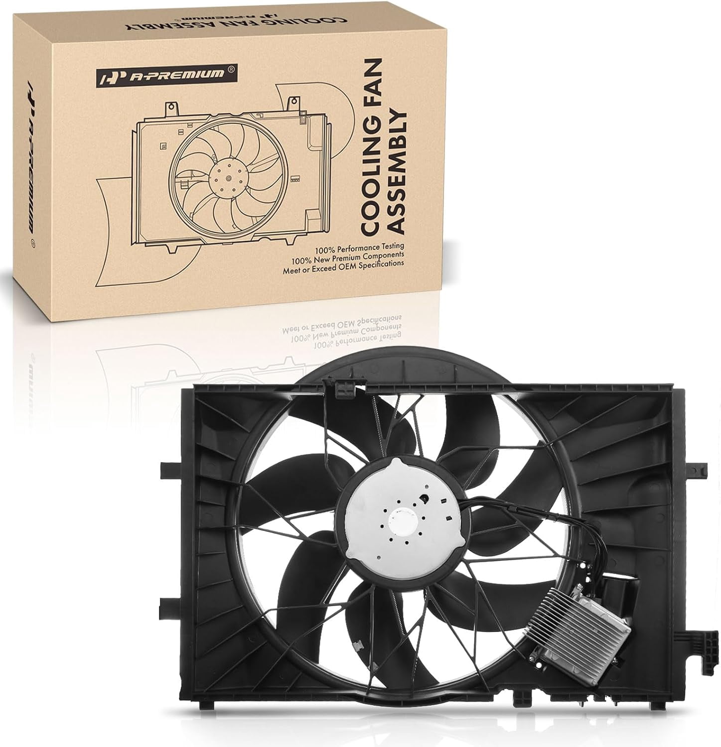 A-Premium Radiator Cooling Fan Assembly Replacement for Mercedes-Benz ...