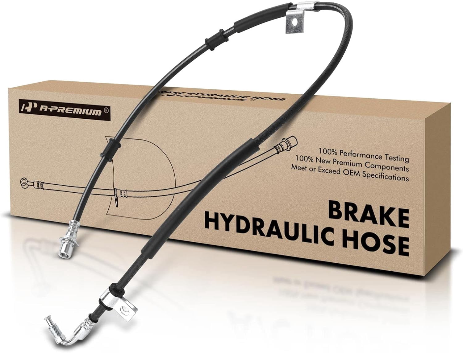 A-Premium Rear Brake Hydraulic Hose Compatible with Select Ford and ...