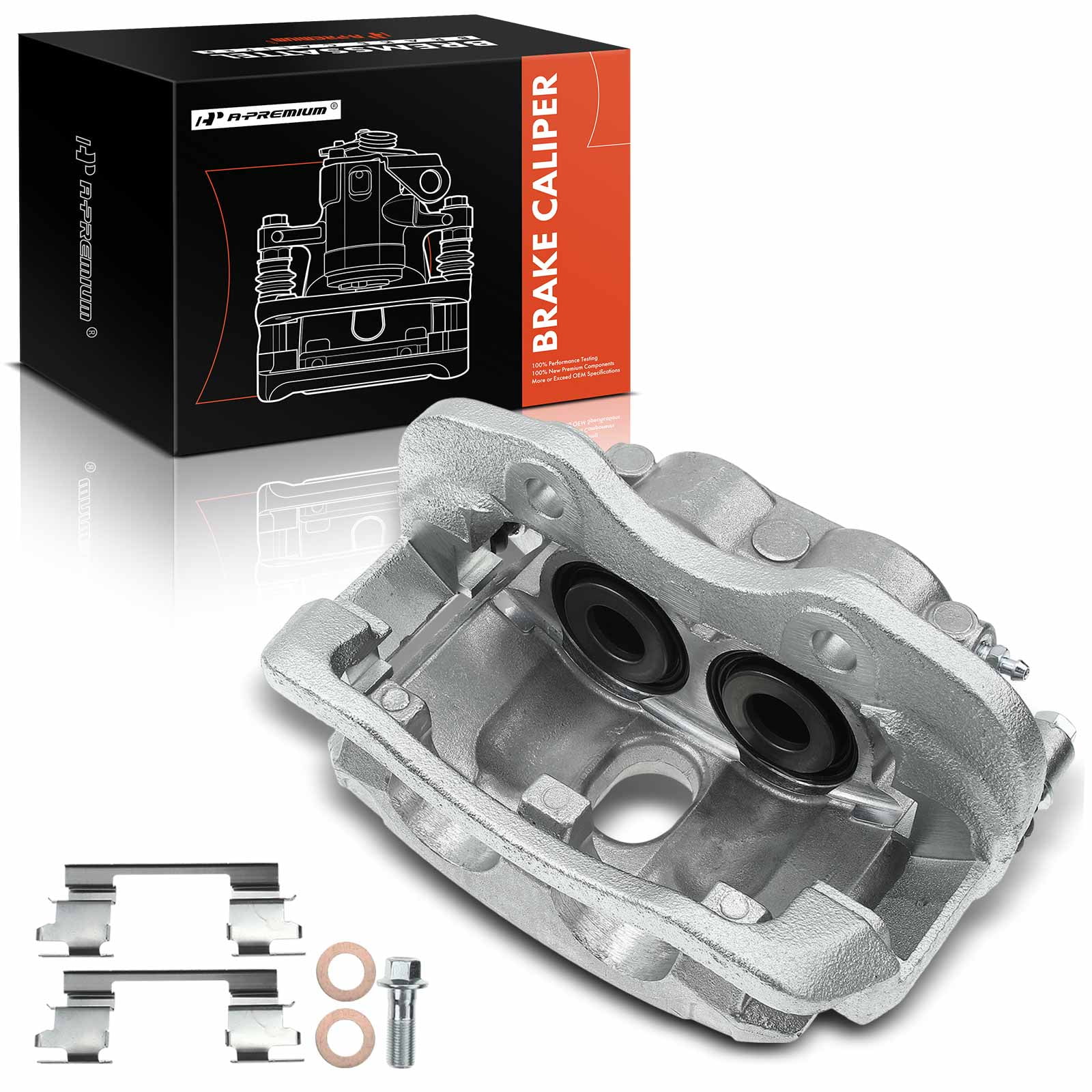 A-Premium Rear Disc Brake Caliper Assembly with Bracket Compatible with Select Cadillac, Chevy ...
