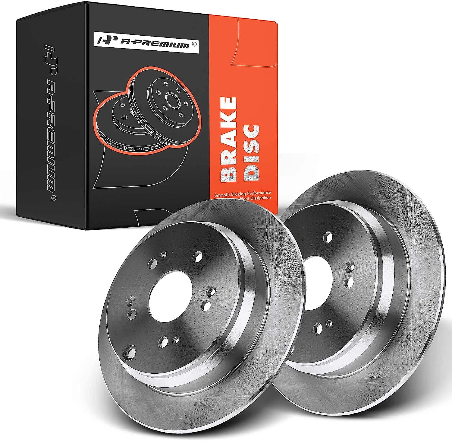 A-Premium Rear Disc Brake Rotors Set Compatible with Honda CR-V 2005 ...