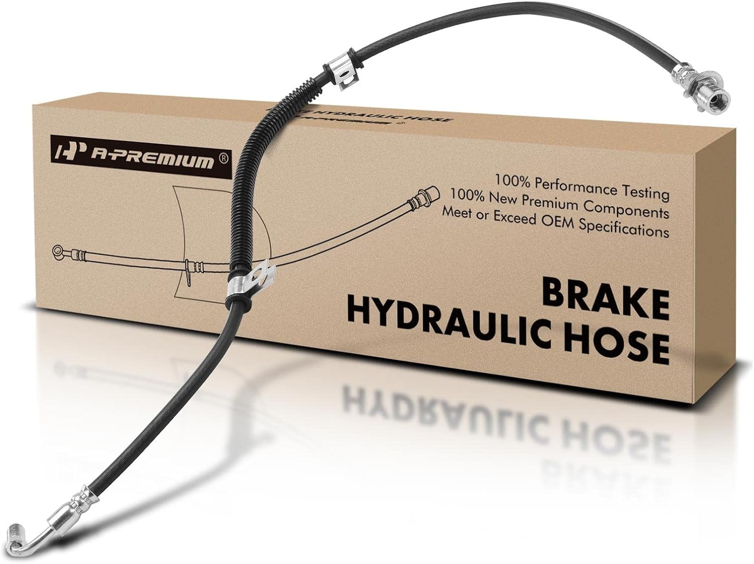 A-Premium Rear Driver or Passenger Brake Hydraulic Hose Compatible with ...