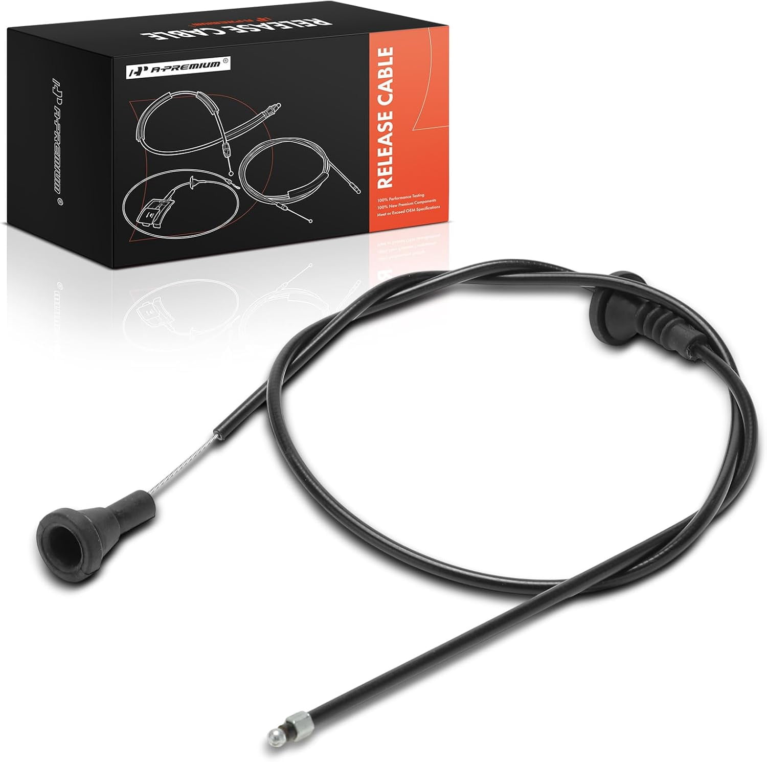 A-Premium Rear Hood Latch Release Cable Without Handle Compatible with ...