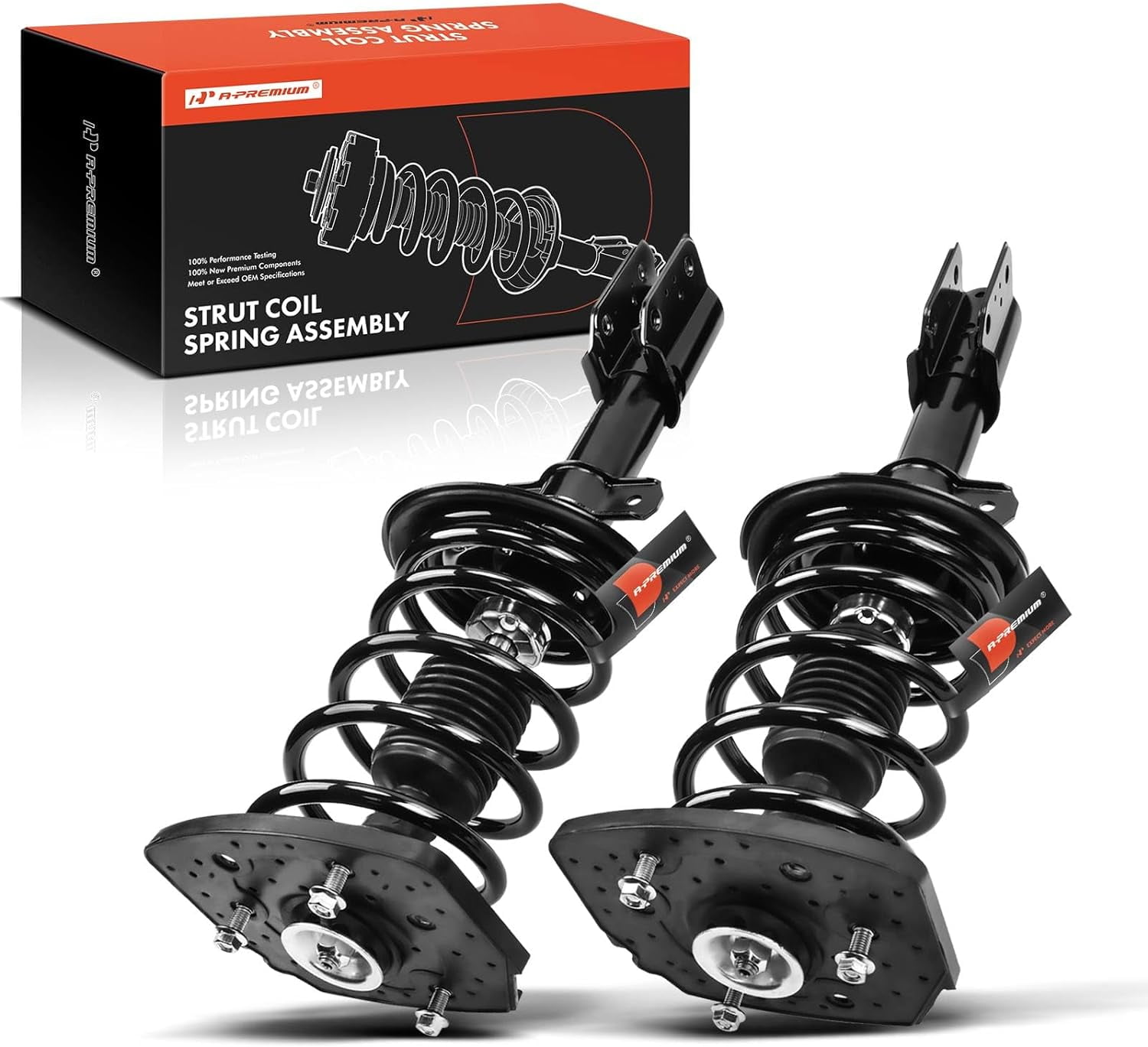 A-Premium Rear Pair (2) Complete Strut & Coil Spring Assembly ...
