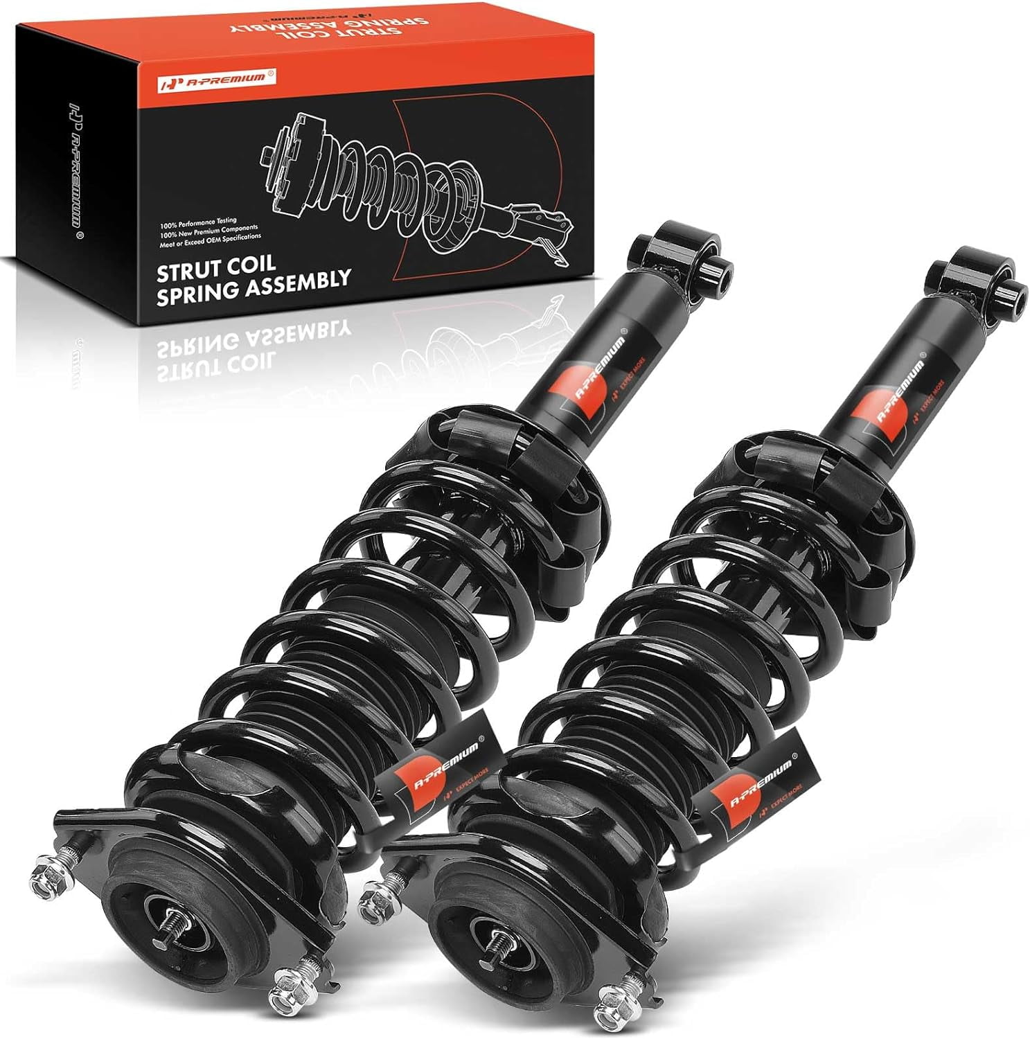 A-Premium Rear Pair (2) Complete Strut and Coil Spring Assembly ...