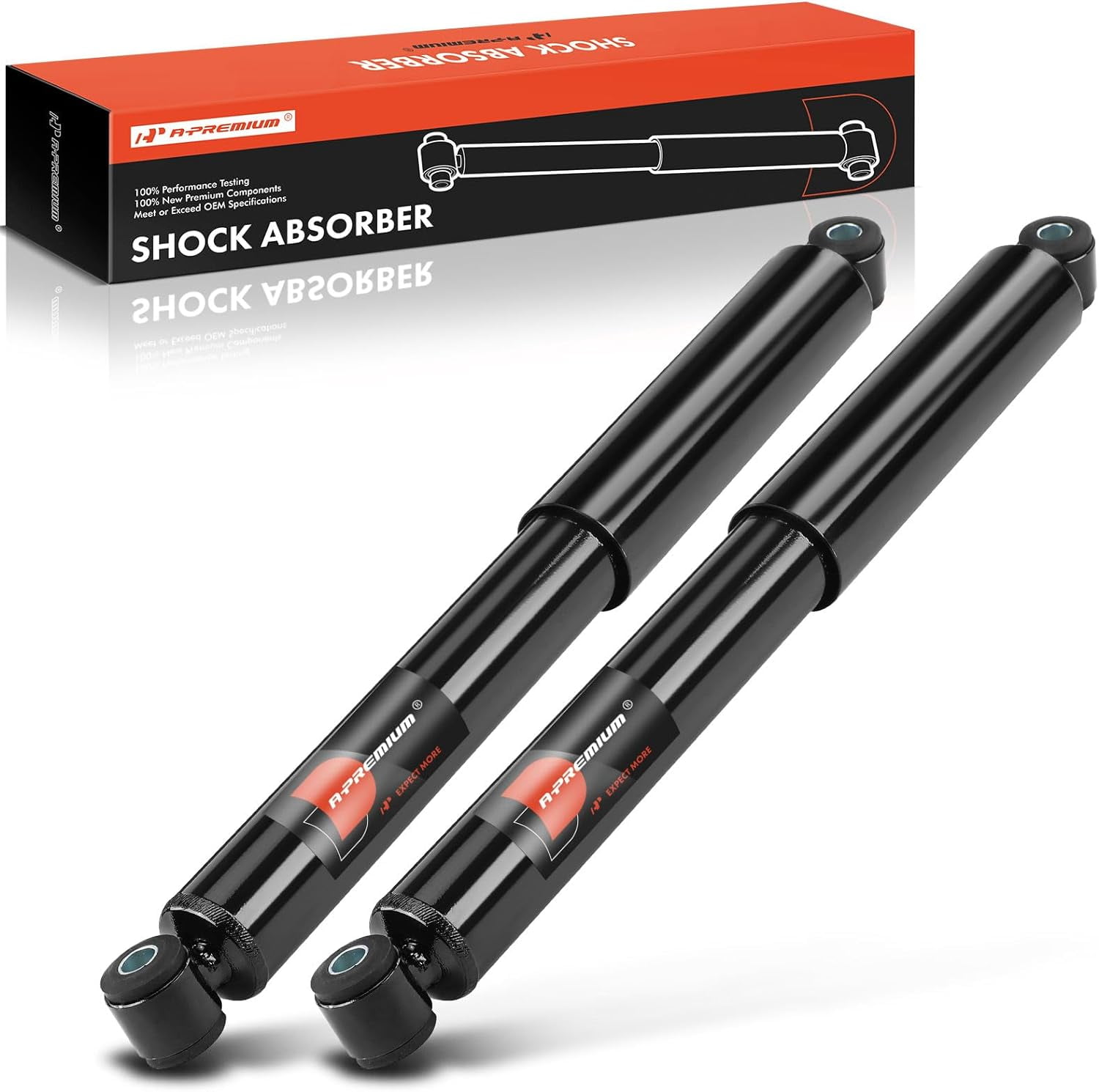A-Premium Rear Pair (2) Shock Absorber Compatible with Ford F-250 ...