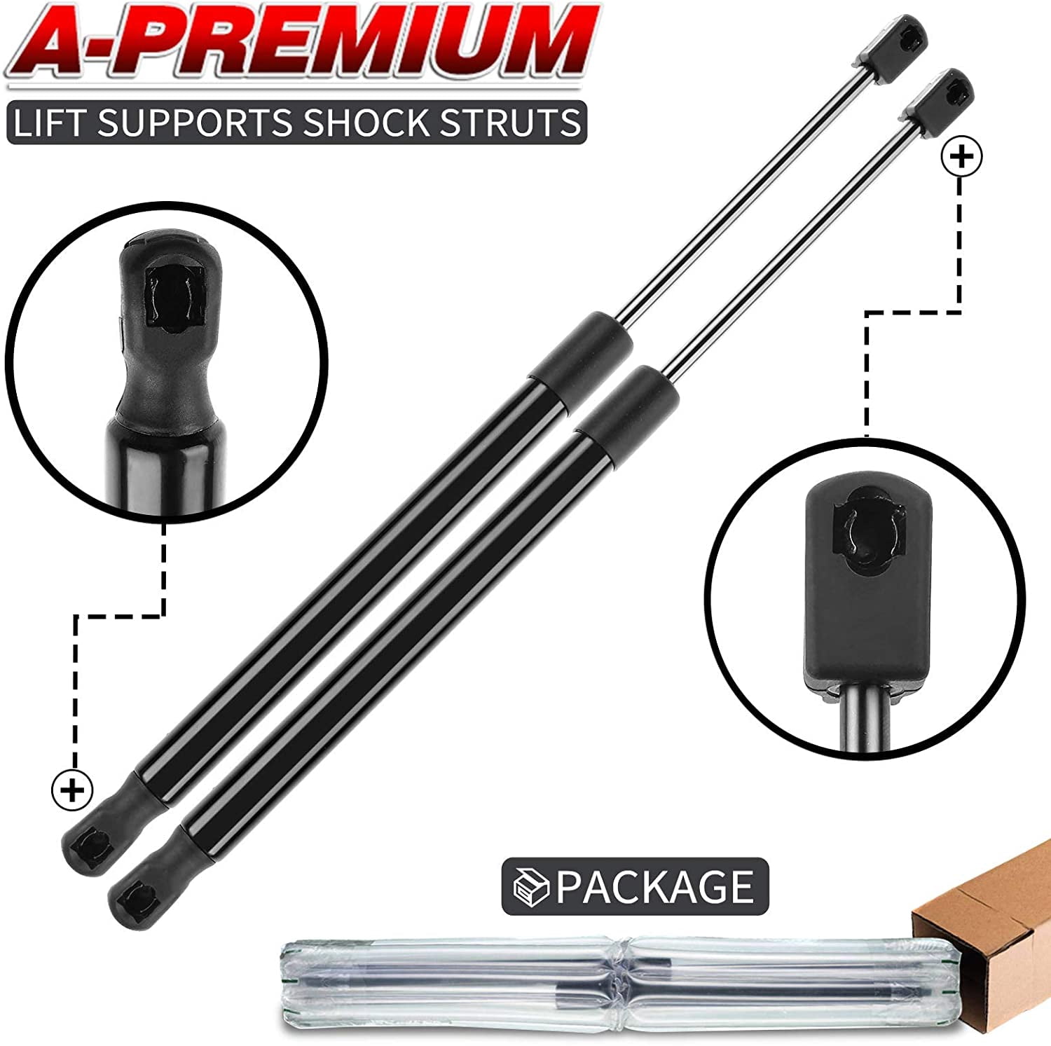 A-Premium Rear Window Glass Lift Supports Shock Struts Compatible with ...