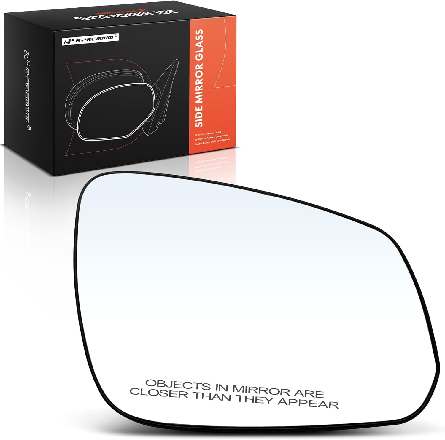 A-Premium Right Passenger Side Heated Mirror Glass with Backing Plate ...