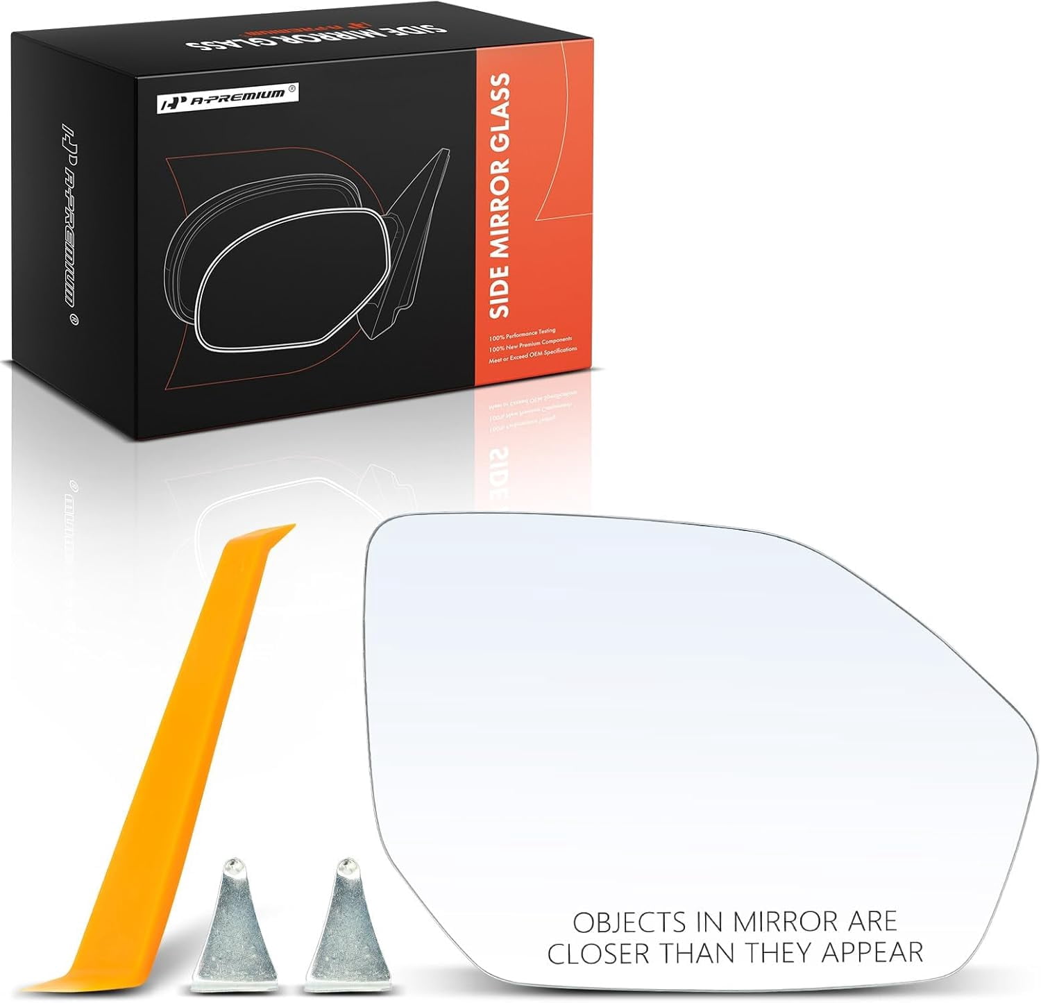 A-Premium Right Passenger Side Non-Heated Mirror Glass with Backing ...