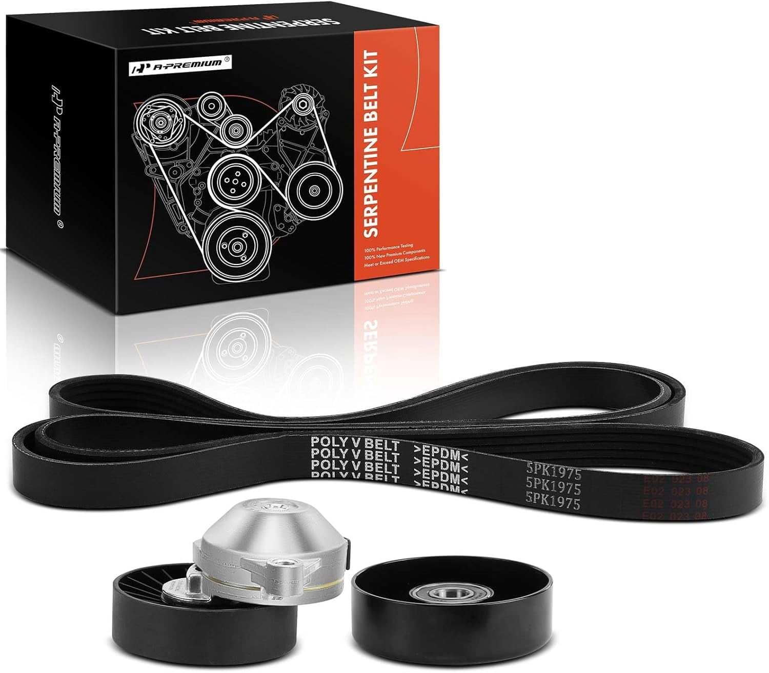 A-Premium Serpentine Drive Belt Kit with Tensioner & Idler Pulley ...