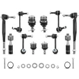 A-Premium Set of 12, Front Rear Sway Bar Link + Outer Inner Tie Rod End ...