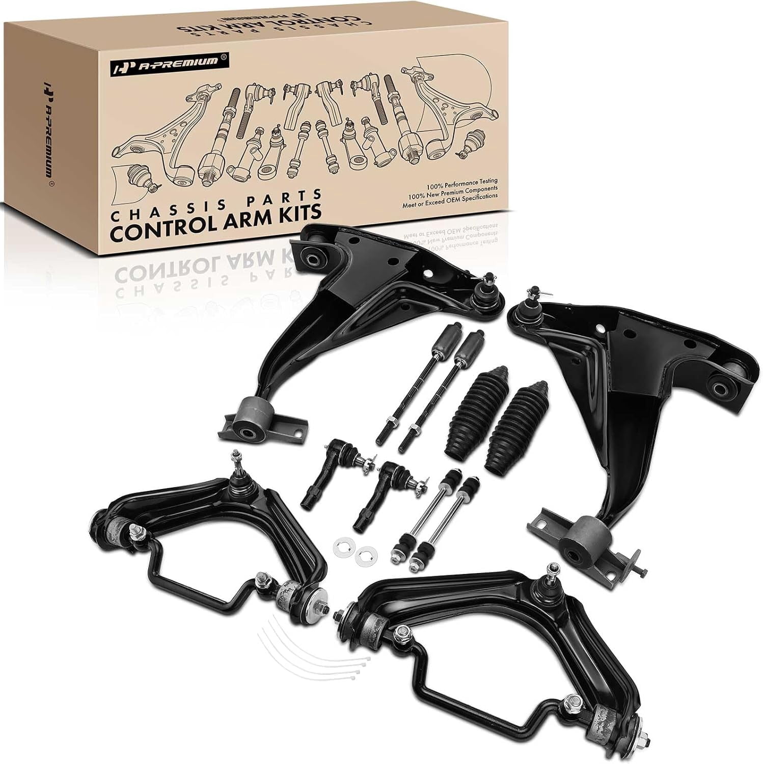 A-Premium Set of 12, Front Upper Lower Control Arm, Sway Bar Link ...