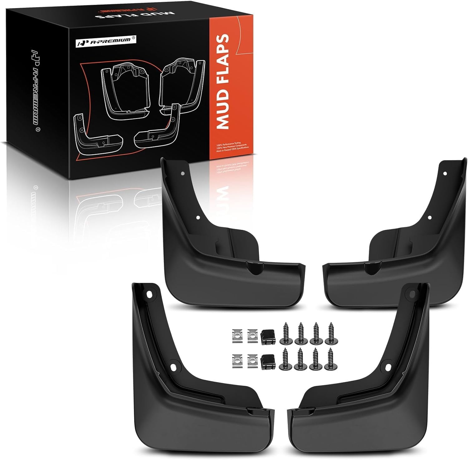 A-Premium Set of 4PCS Mud Flaps Splash Guards Mudflaps Mudguards with ...