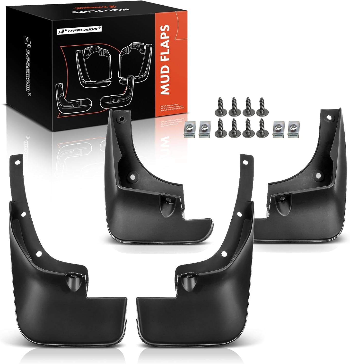 A-Premium Set of 4PCS Mud Flaps Splash Guards Mudguards Mudflaps with ...