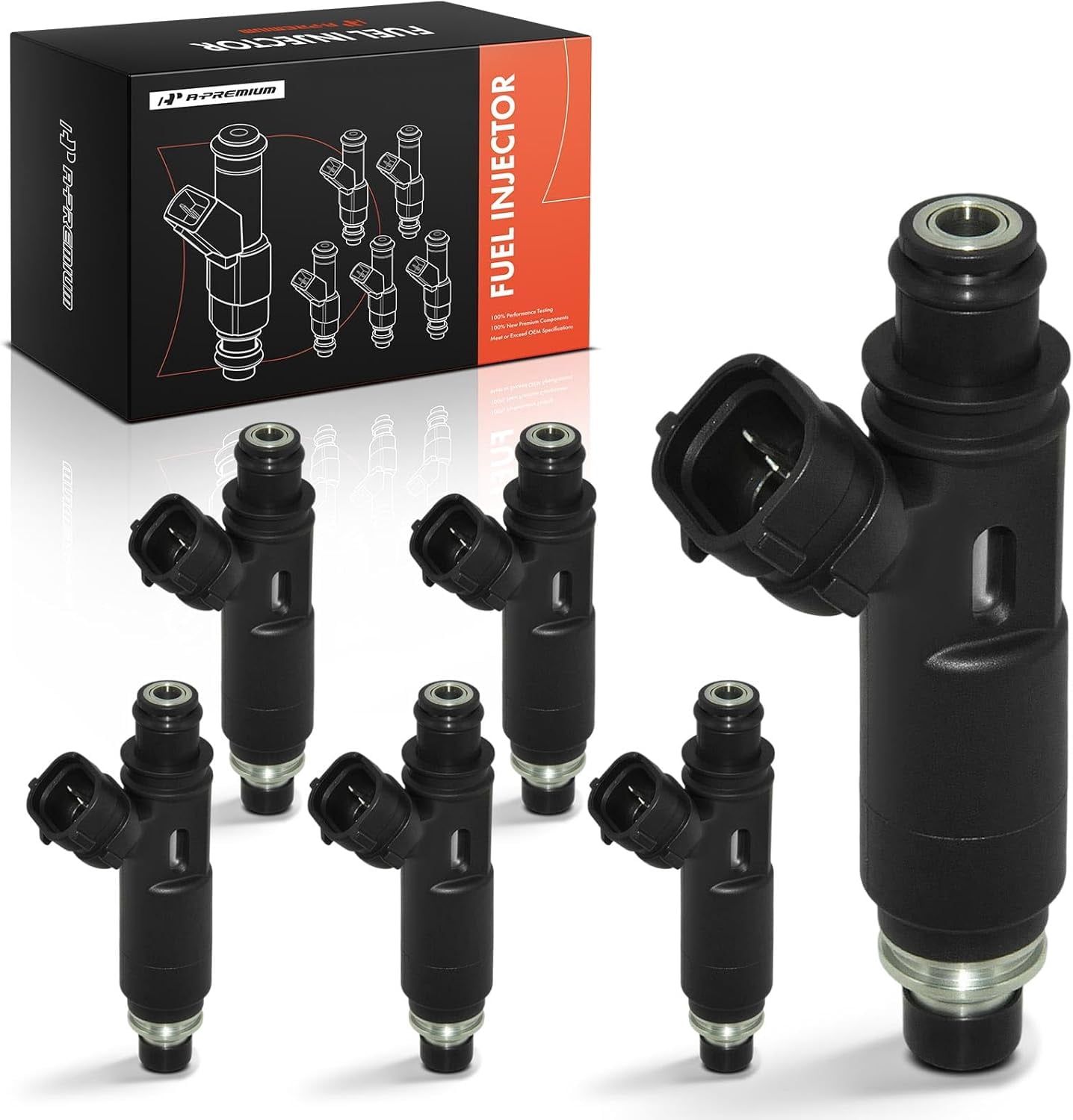 A-Premium Set of 6 Fuel Injectors Compatible with Mitsubishi Montero ...