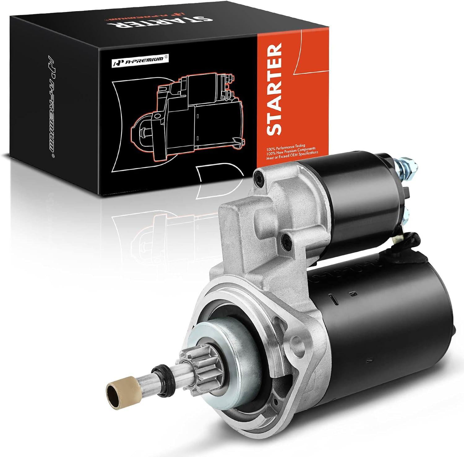 A-Premium Starter Motor Compatible with Porsche 914 70-73 1.7L, 74-75 1.8L & VW Beetle 67-69 1 ...