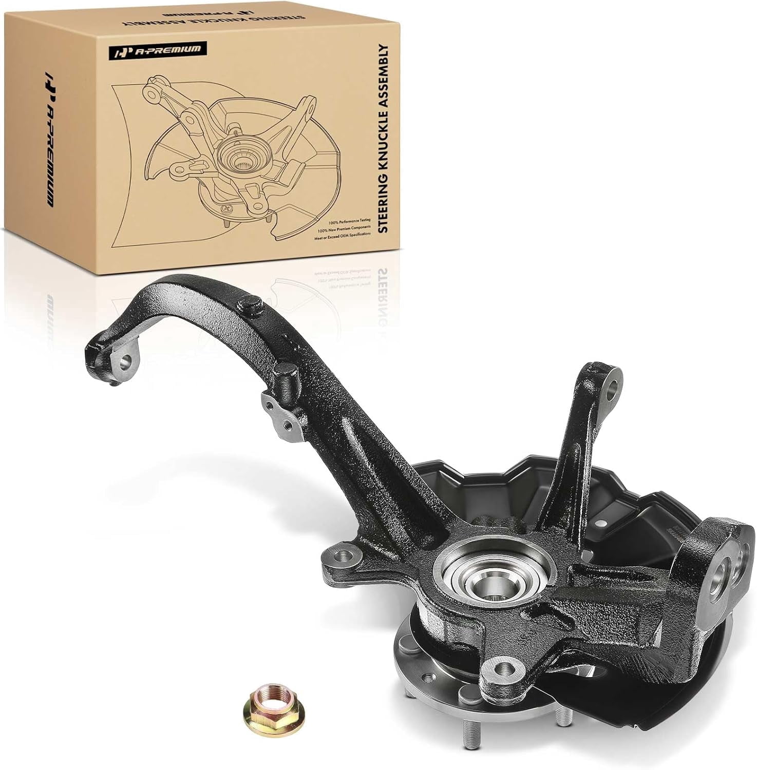 A-Premium Steering Knuckle and Hub Bearing Assembly Compatible with ...