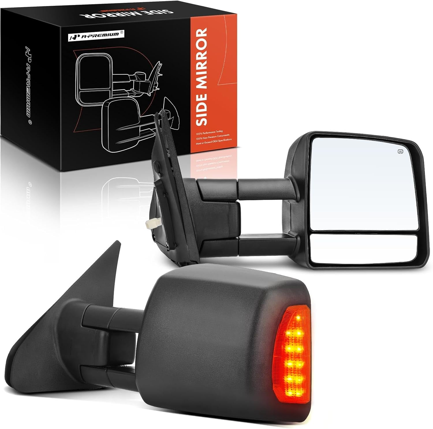 A-Premium Towing Mirrors - Compatible with Toyota Tundra 2007-2021 ...