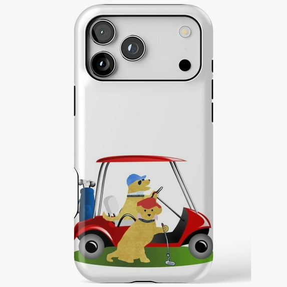 A Preppy Dogs Golf Themed Cute Animal Graphic iPhone 11 through 17 Pro ...