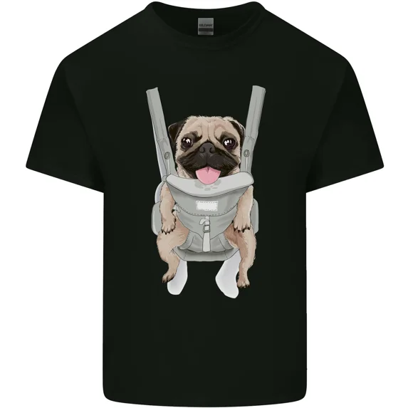 A Pug in a Baby Harness Funny Dog for a Pet and Lover and Owner Unisex ...