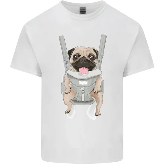 A Pug in a Baby Harness Funny Dog for a Pet and Lover and Owner Unisex ...