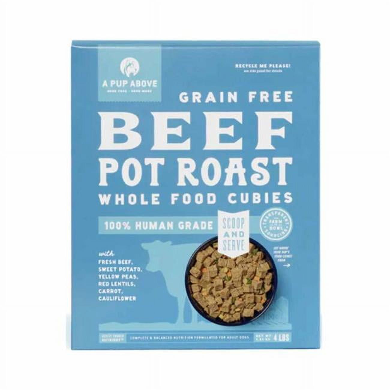 A Pup Above 860003377581 2 lbs Grain Free Cubies Beef Dog Food - 4 ...