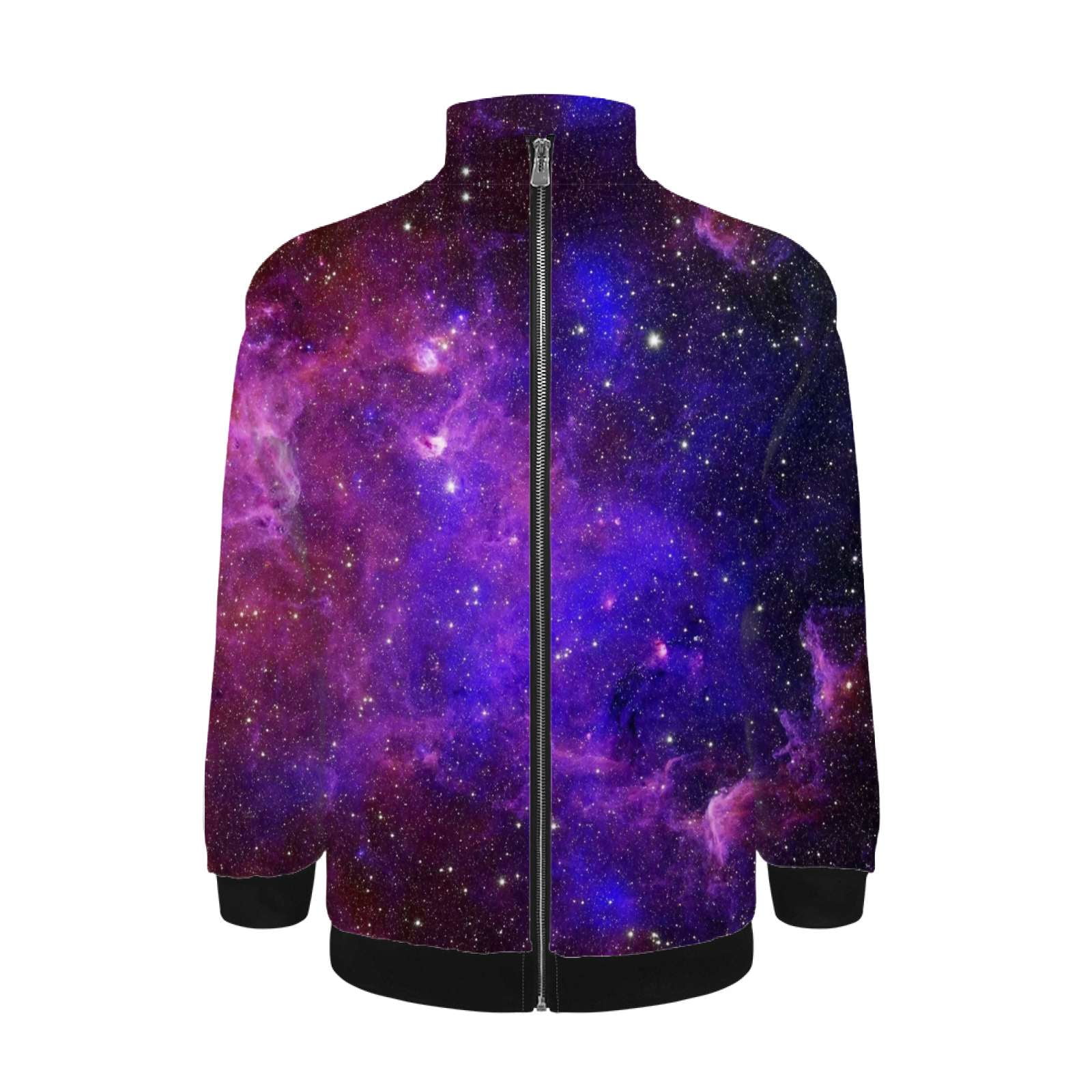 A Purple And Blue Nebula Jacket Men's Street Cool Long Sleeves Coat ...