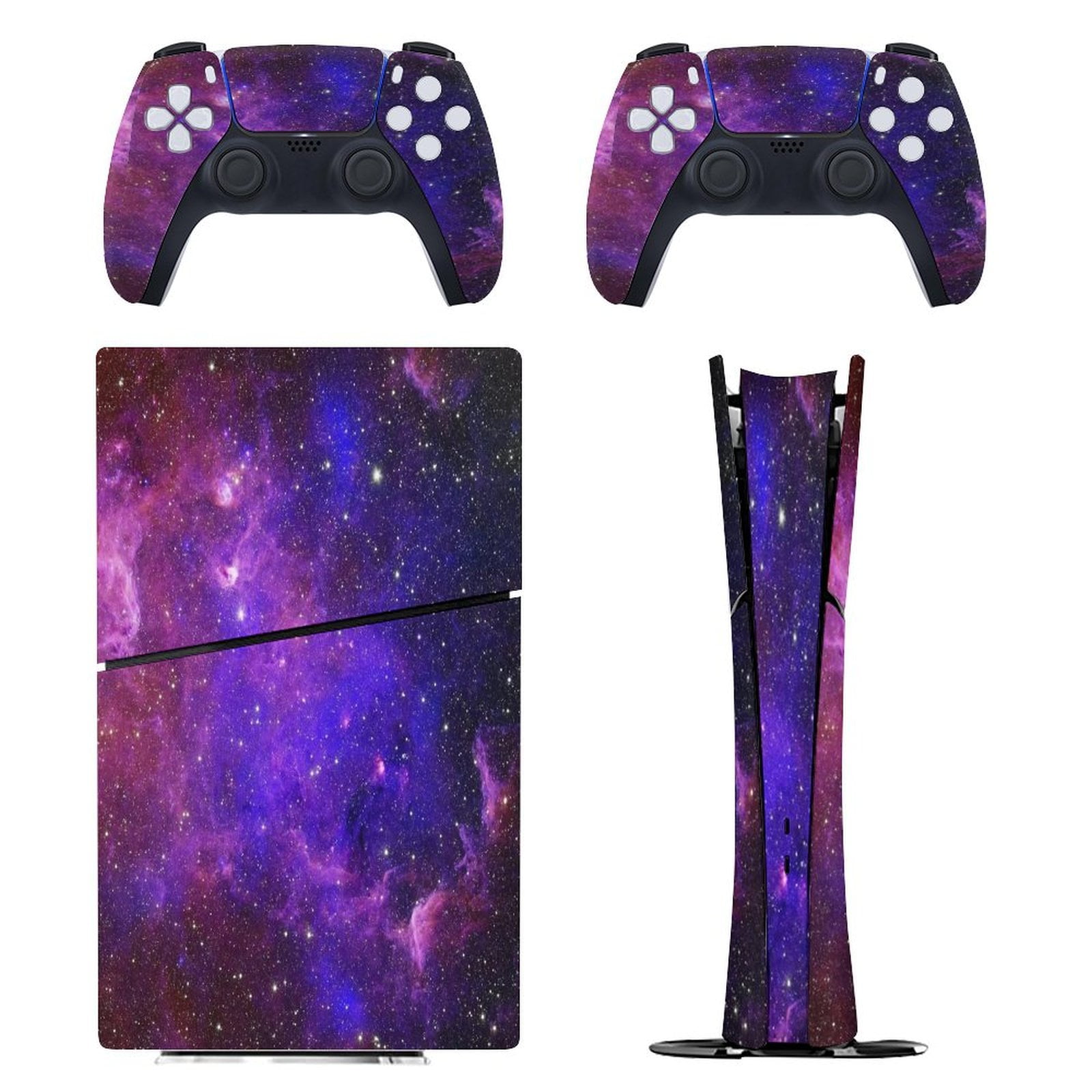 A Purple And Blue Nebula PS5/PS5 Pro/PS5 Slim Digital Disc Skin Sticker ...