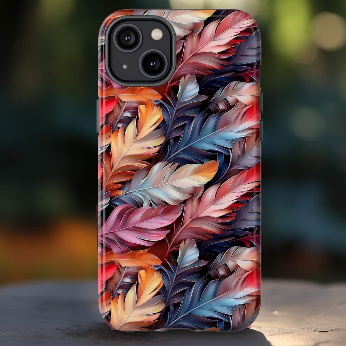 A Quill in Time Colorful Feather Floral iPhone Case 17 16 15 14 13 12 ...