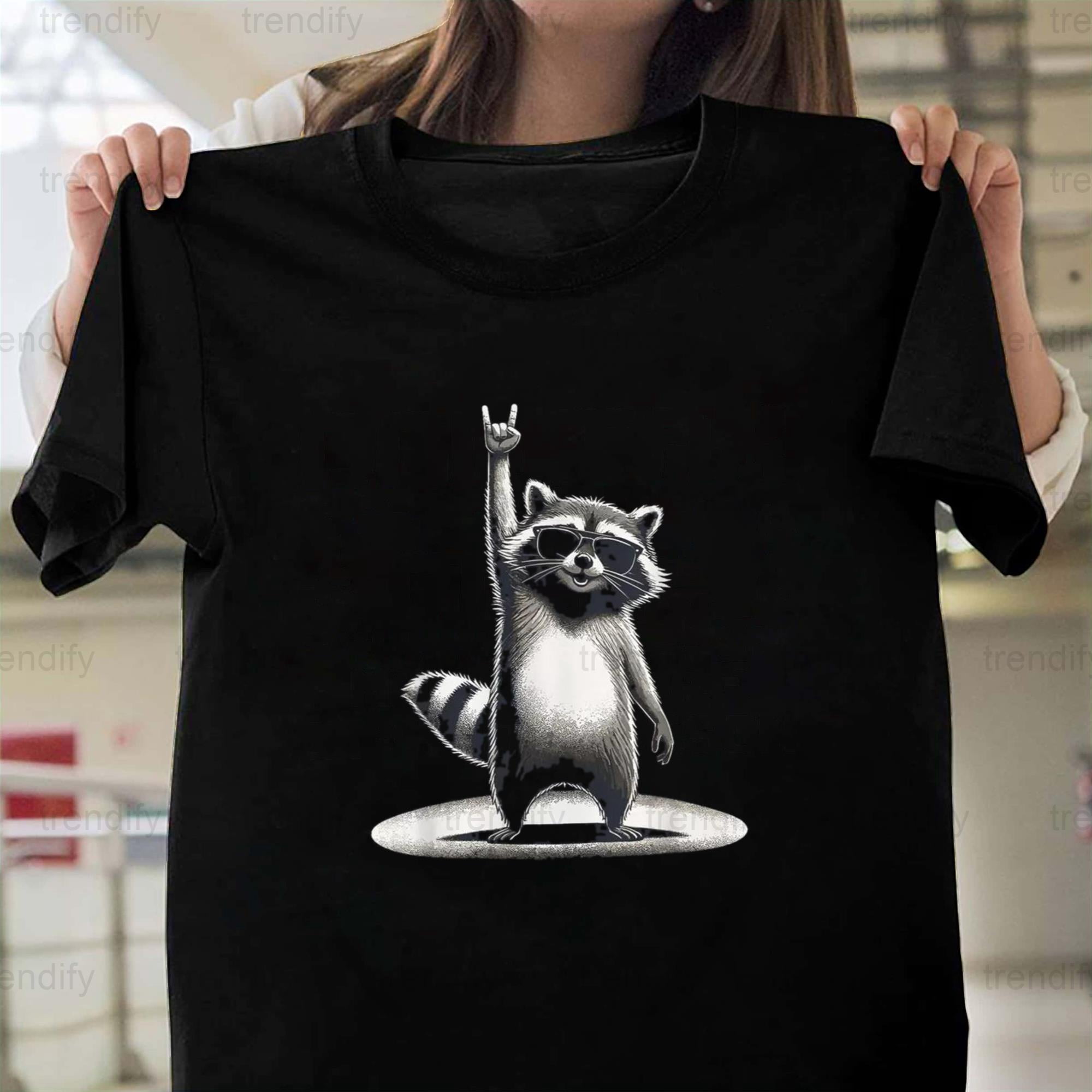 A Raccoon Playing Guitar, A Funny Rock Music and Animals Lover Art ...