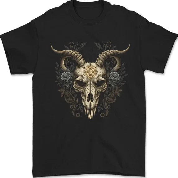 A Ram Skull Gothic Goth Heavy Metal Rock Mens Womens S-5XL T-Shirt ...