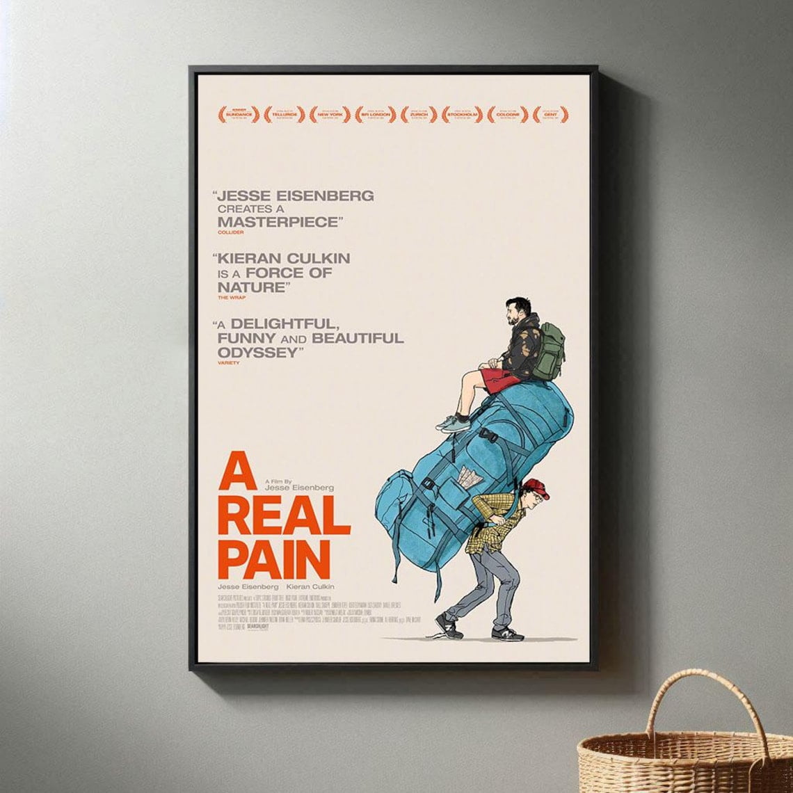 A Real Pain Movie Poster, Wall Art, Unframed Paper Poster 11x14in ...