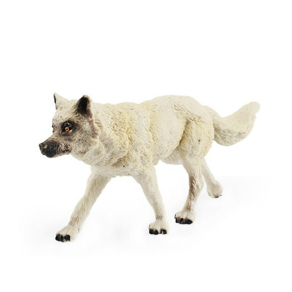 A Realistic White Wolf Model Statue Desktop Decoration Animal Figure ...