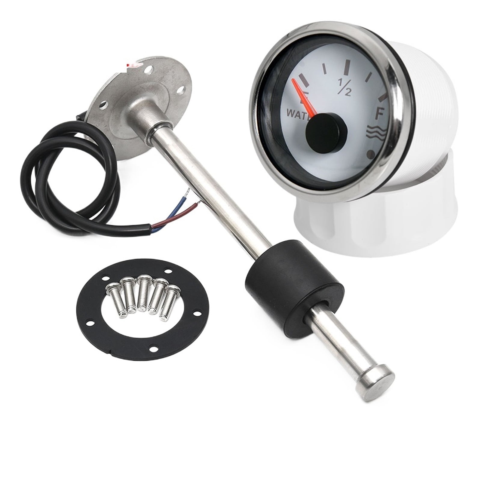 A Red Backlight Water Gauge 52MM With Water Level Sensor 150MM 200MM 225MM 250MM 300MM Water ...