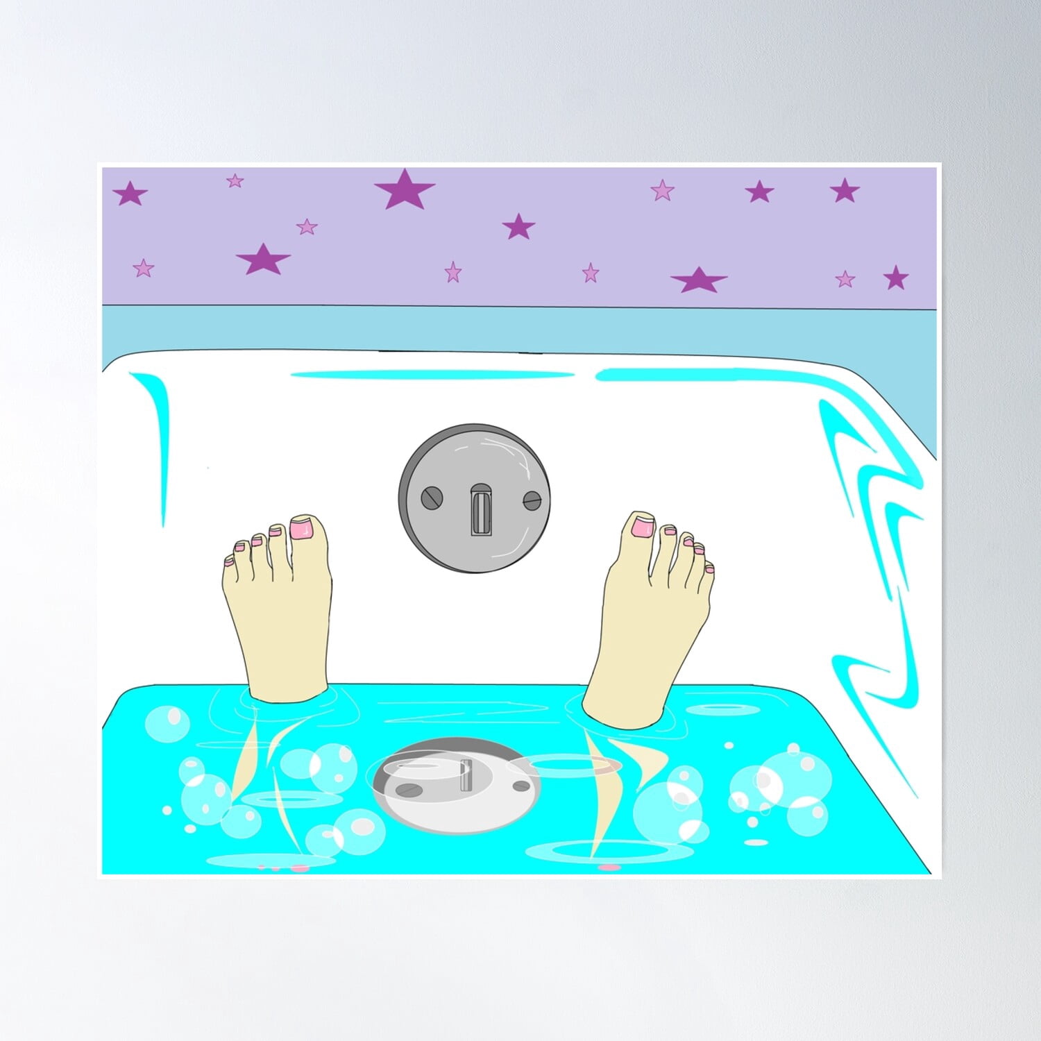 A Relaxing Warm Bubble Bath Poster Wall Art Modern Wall Decor Art Home ...