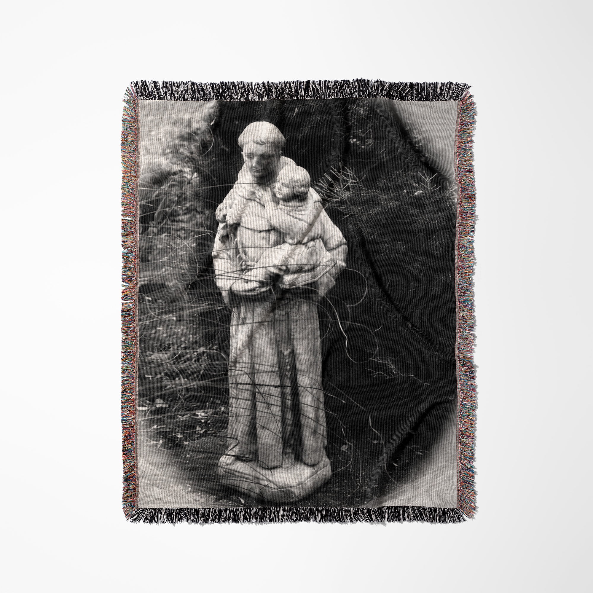 A Religious Statue Of St. Anthony, Woven Blanket - Walmart.com