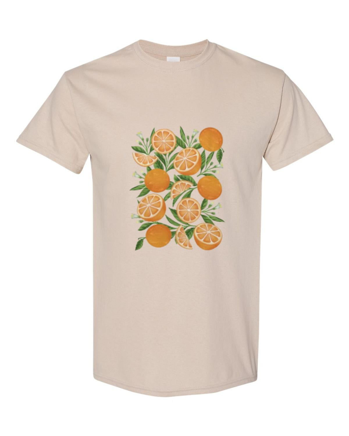 A Repeating Orange Fruit Pattern Graphic Design T-Shirt, for men ...