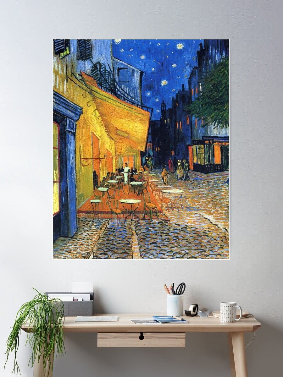 A Reprint Of Cafe Terrace (1888) Poster Wall Art, Modern Wall Decor For ...